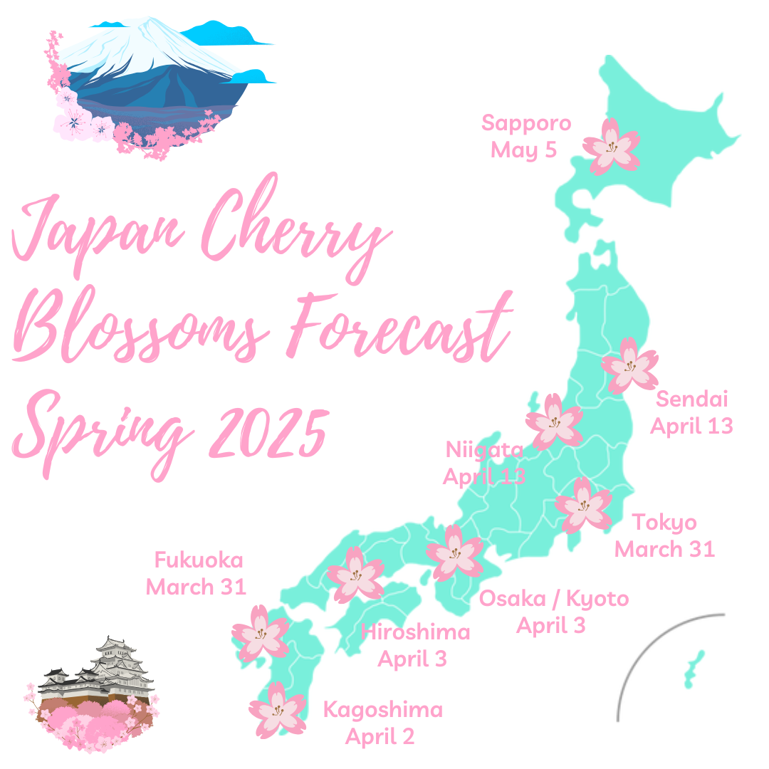Cherry Blossom (Sakura) Forecast In Japan | Spring 2025